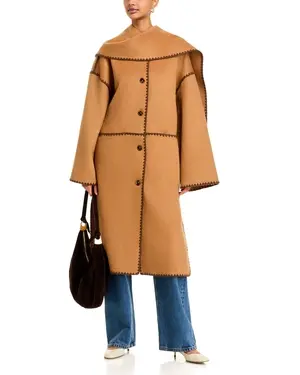 A.REN A. Ren Leone Button Front Coat