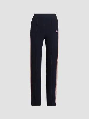 Casablanca Café Striped Cotton & Wool-blend Trousers - Multi