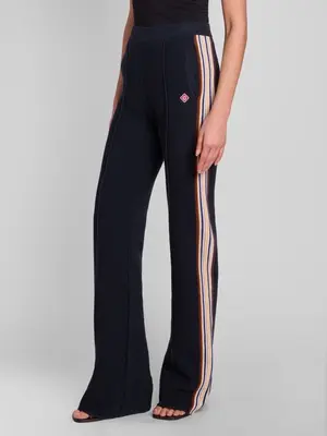 Casablanca Café Striped Cotton & Wool-blend Trousers