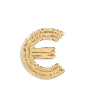 Adina Reyter 14k Yellow Gold Groovy Initial Midi Bead - E
