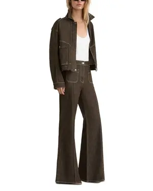 REISS Petites Blair Cotton Blend Denim Jacket