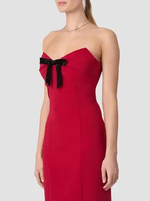 Shoshanna Brielle Strapless Bow Column Gown