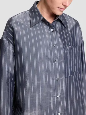 TWP Something Borrowed Striped Cotton-blend Shirt