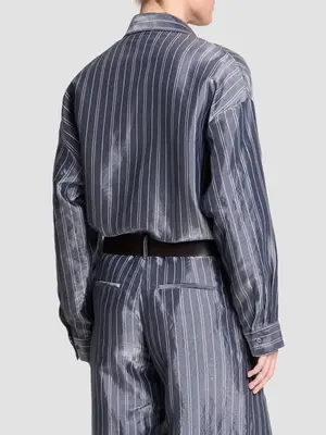 TWP Something Borrowed Striped Cotton-blend Shirt