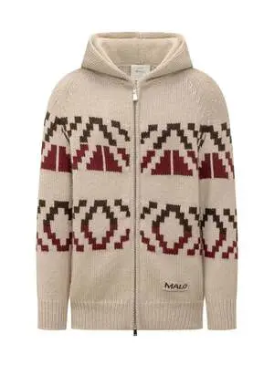 Malo Jacquard Bomber Zip Knit Jacket - E3683-e3689-e3688