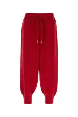 AMI Paris Merino Wool Joggers With Tapered Fit - Red