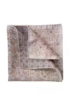 ELIZABETTA Pascal Double-sided Pocket Square - Grey
