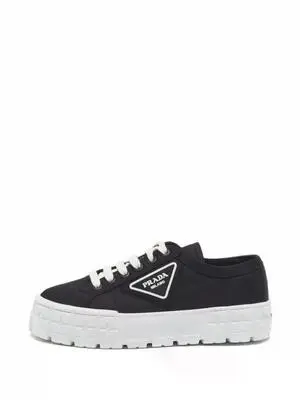 Prada Double Wheel Re-nylon Sneakers - Black