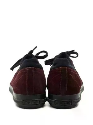 Miu Miu Crystal-embellished Metal-toe Sneakers