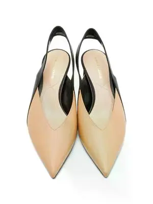 NICHOLAS KIRKWOOD Pointed Toe Slingback Pumps - Neutrals
