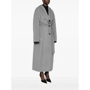Sportmax Grey Coats Single Breasted Coats