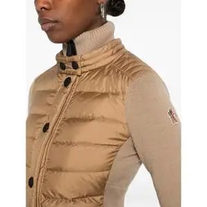 Moncler Neutrals Jackets Puffer Jackets - Cream