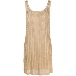 Prada Knitwear Knitted Dresses - Gold