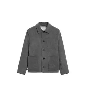 AMI Paris Grey Jackets Shirt Jackets - Gray