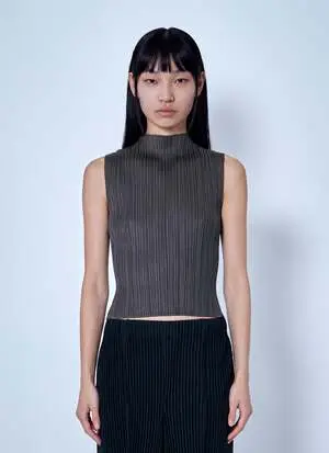 Issey Miyake August Colors High-neck Top - Gray
