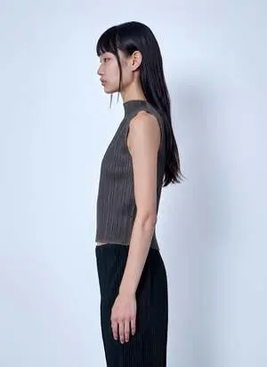 Issey Miyake August Colors High-neck Top - Gray