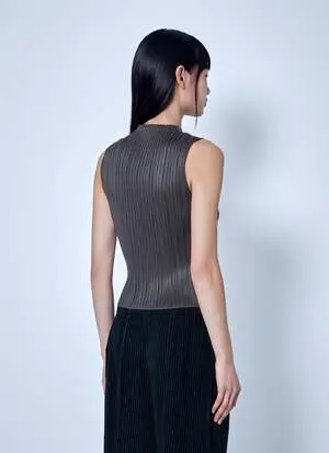 Issey Miyake August Colors High-neck Top - Gray