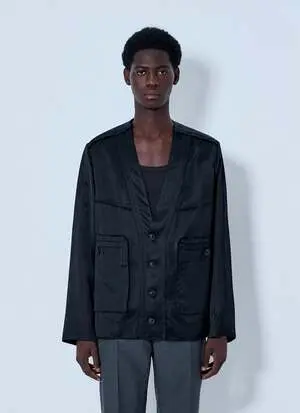 MAISON MARGIELA Buttoned Jacket With Patch Pockets - Black