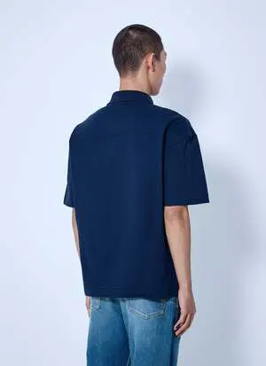 Saint Laurent Cassandre Polo In Cotton Piqu