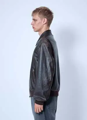 Prada Nappa Leather Bomber Jacket