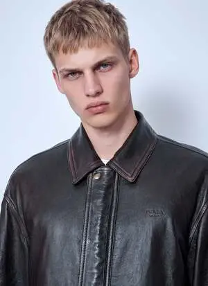 Prada Nappa Leather Bomber Jacket