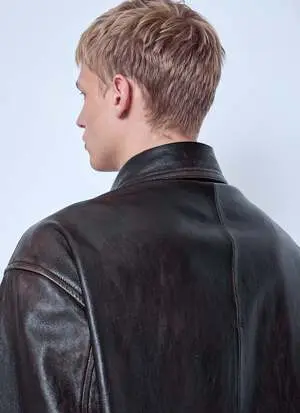 Prada Nappa Leather Bomber Jacket