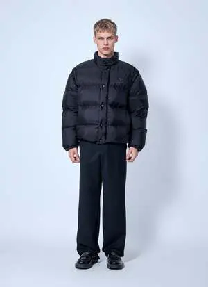 Prada Re-nylon Down Jacket With Removable Sleeves