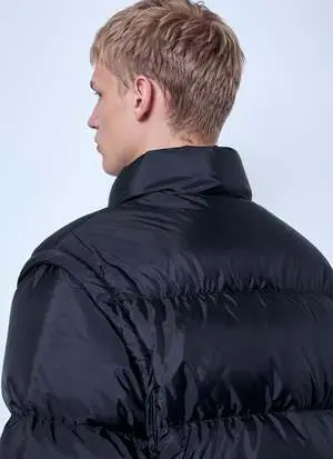Prada Re-nylon Down Jacket With Removable Sleeves
