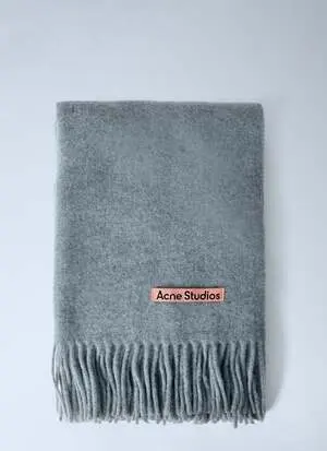 Acne Studios Narrow Fringe Wool Scarf - Multicolor