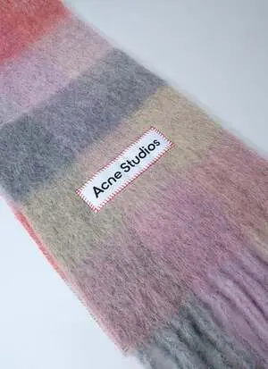 Acne Studios Logo Patch Check Scarf
