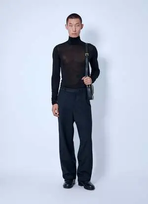 Saint Laurent Sheer Turtleneck Top