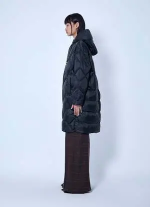 Max Mara Diamond-quilted Coat - Blue