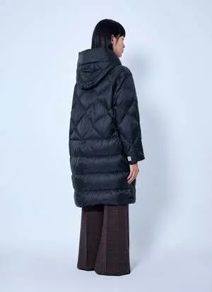 Max Mara Diamond-quilted Coat - Blue