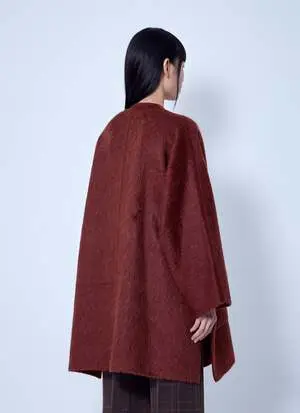 Max Mara Short Alpaca And Wool Coat - Multicolor
