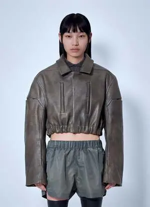 Rick Owens Collared Mac Bomber Jacket