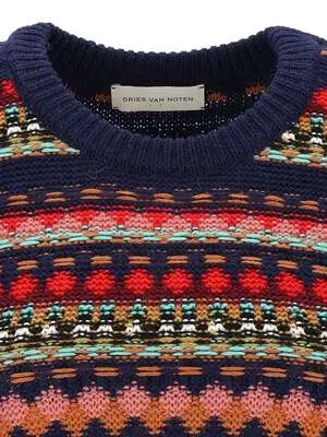 Dries Van Noten Jacquard Wool Sweater