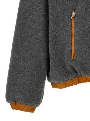 AMI Paris Orange Grey Vareuse Sweatshirt