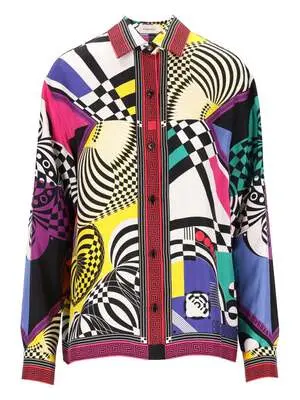 Versace Printed Silk Twill Shirt