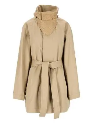 Bottega Veneta Short Trench Coat - Cream