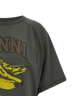 GANNI Grey Banana' T-shirt