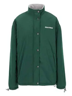 Miu Miu Pongé Blouson - Green