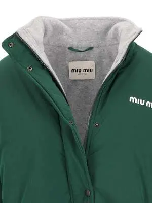 Miu Miu Pongé Blouson - Green