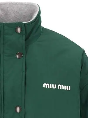 Miu Miu Pongé Blouson - Green