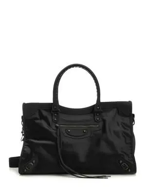 Balenciaga Le City Large Nylon Bag - Black