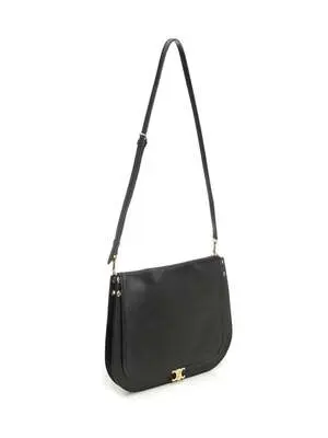Celine Besace Leather Bag - Black
