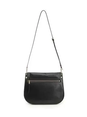 Celine Besace Leather Bag - Black