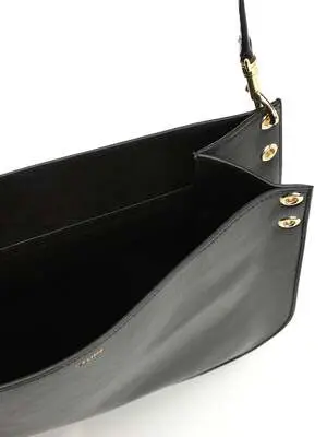 Celine Besace Leather Bag - Black