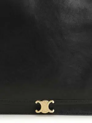 Celine Besace Leather Bag - Black
