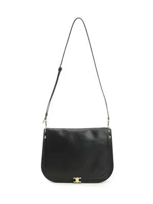 Celine Besace Leather Bag - Black