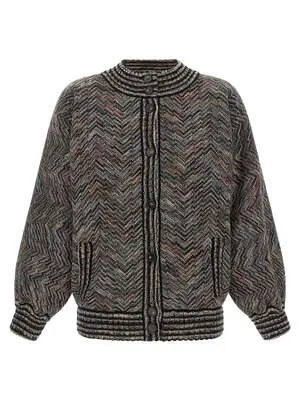 Missoni Chevron Knit Bomber Jacket